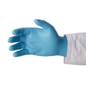 High protection blue nitrile examination gloves size S (6-7). Box 100 units